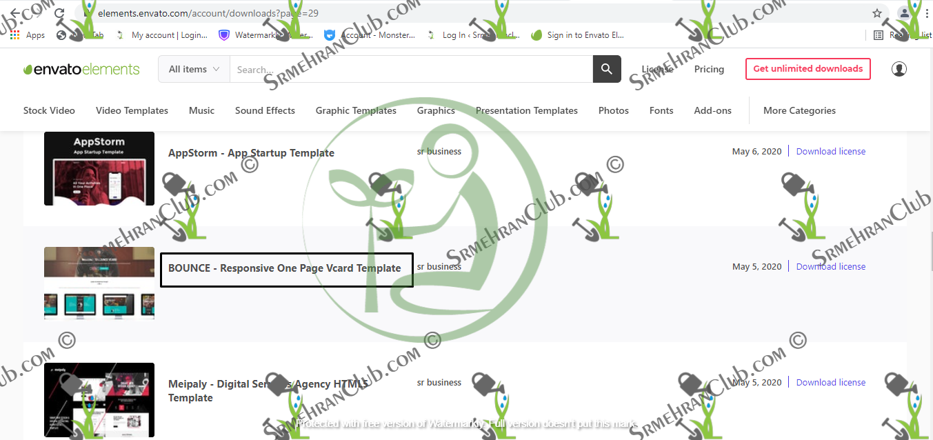 BOUNCE - Responsive One Page Vcard Template - Download now