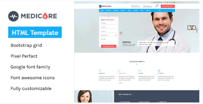 Medicare - Medical & Health HTML Template - Download now