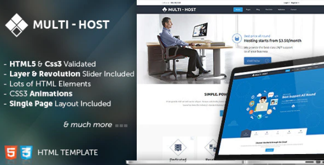 Multi Host - HTML Hosting Template - Download now