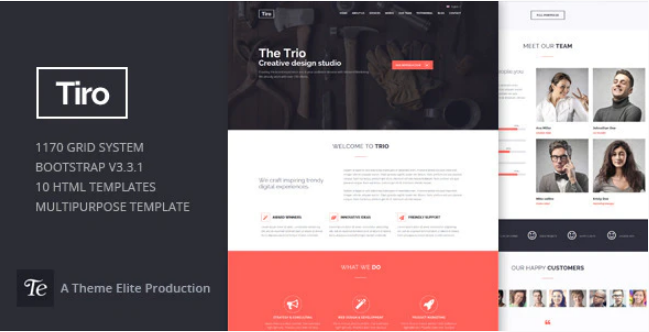 Trio - Bootstrap Responsive Multipurpose Template - Download now