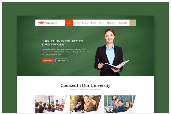 Educampus - Education & University PSD Template - Download now