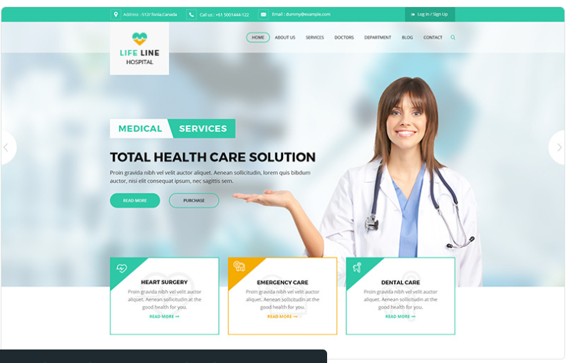 Download Life Line Hospital and Health Website Template 1.0 - huge ...