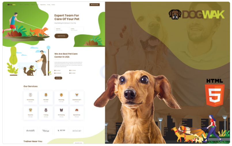 Download Dog Wak - Dog Walking Services Website Template 1.0 - huge ...