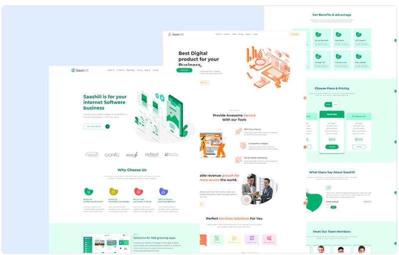 Download Saashill -Software Website Template 1.0 - huge ...