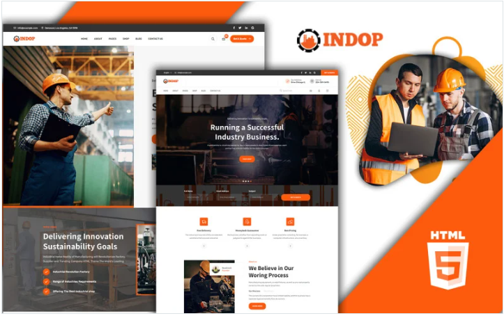 Download Indop Construction Tools Shop HTML5 Website Template
