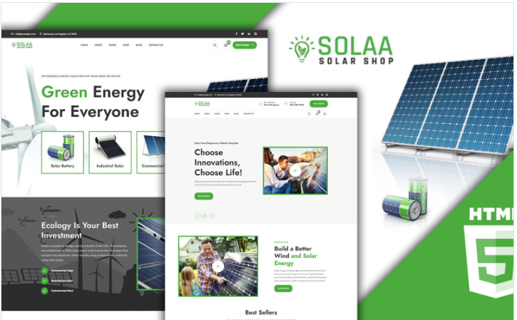 Download Solaa - Solar HTML5 Template