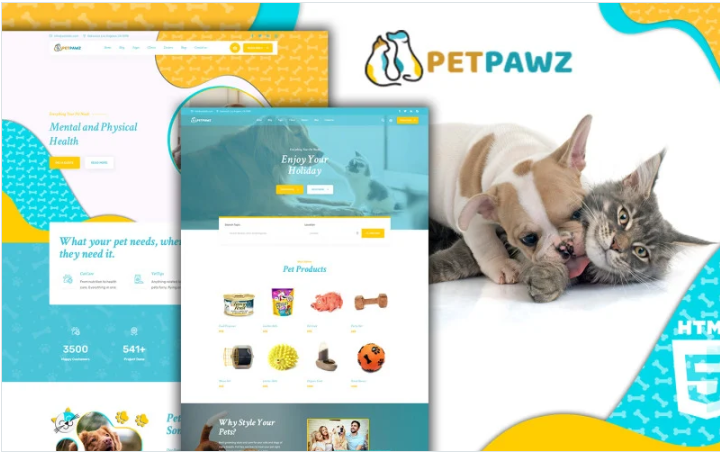 Download Petpawz Pet Shop HTML5 Website Template