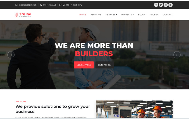 Download Tralse - Responsive Construction HTML5 Template