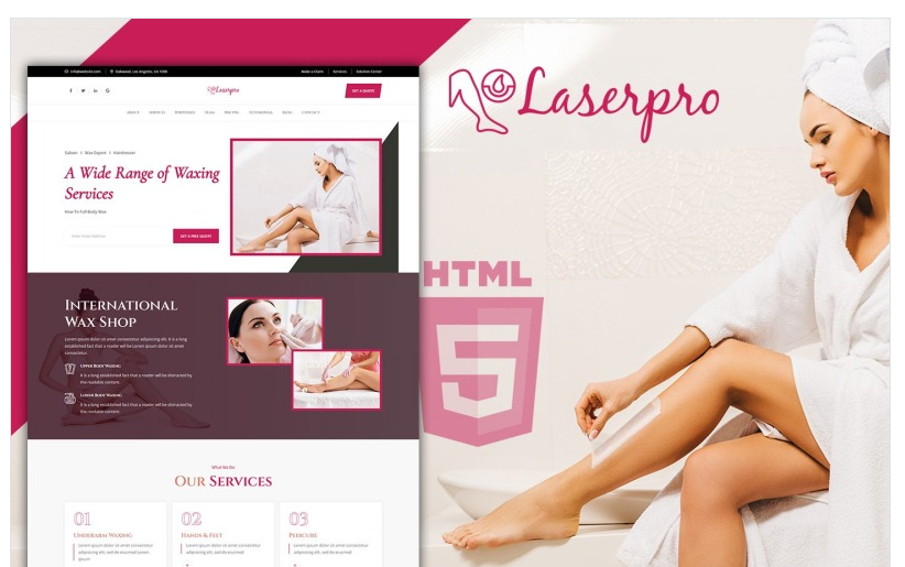 Download Laserpro Hair Removal Landing Page Template