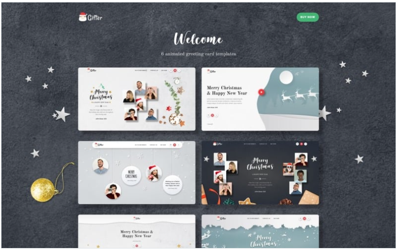 Download Gifter - Greeting Card HTML Landing Page Template