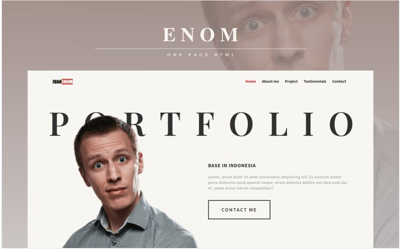 Download Enom - Personal Multipurpose Portfolio Landing Page Template