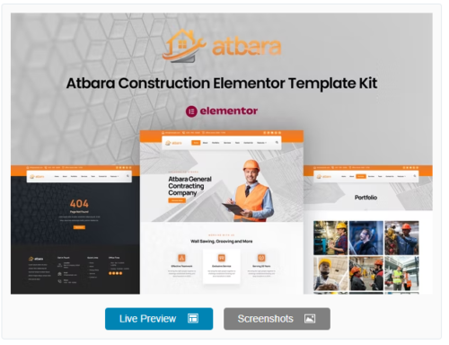 ConsAlfa Construction Elementor Template Kit Free Download