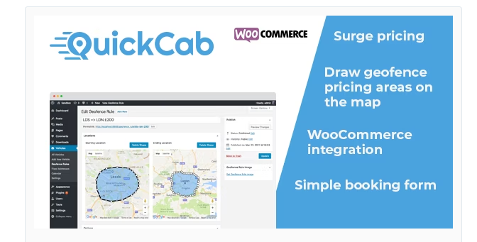 Download QuickCab: WooCommerce Taxi Booking Plugin