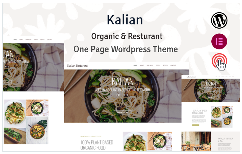 Download Kalian - Organic Restaurant WordPress Theme