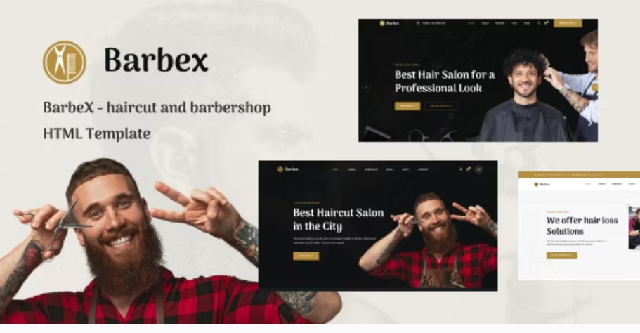 Hair Salon and Barber Shop HTML Template download