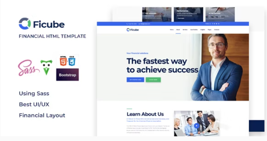 Ficube - Business & Financial HTML Template download