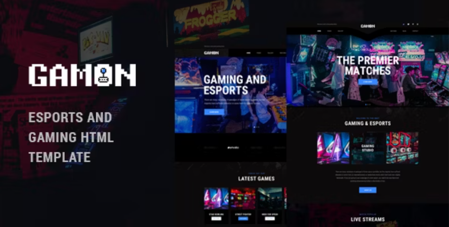 Gamon - eSports and Gaming HTML Template download
