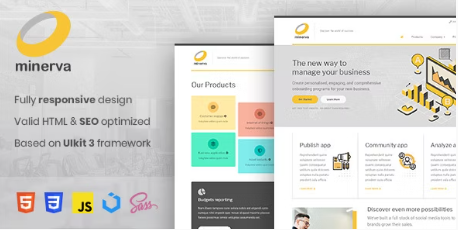 Minerva - Minimalist Business HTML Template download