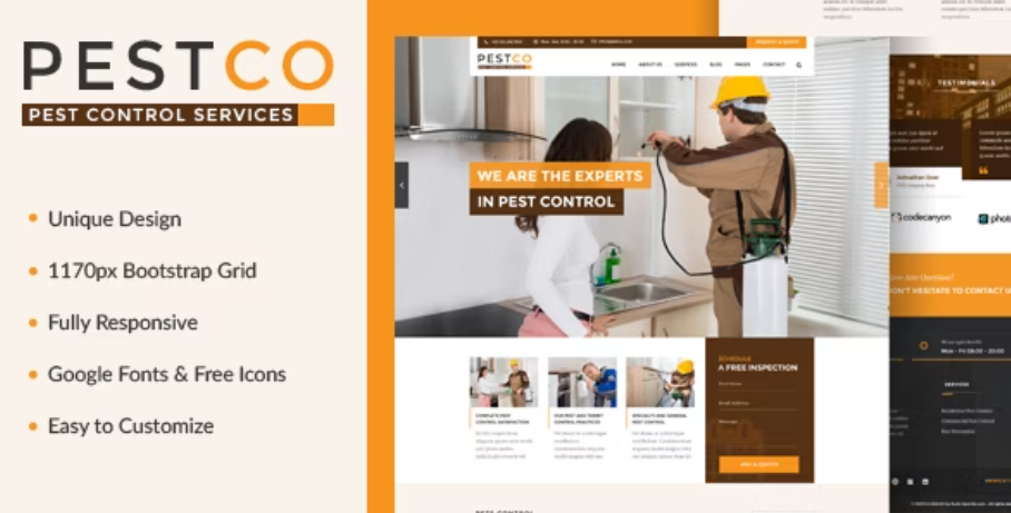 Pestco - Pest Control HTML Template download