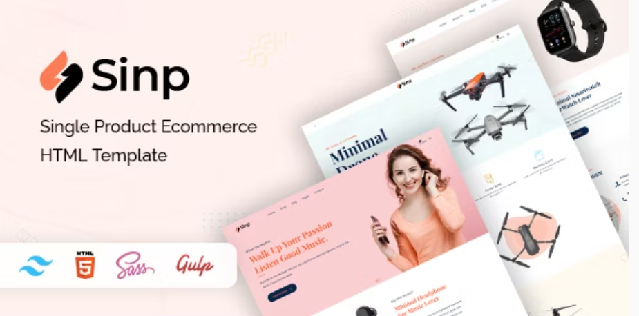 Sinp - Single Product Ecommerce HTML Template download