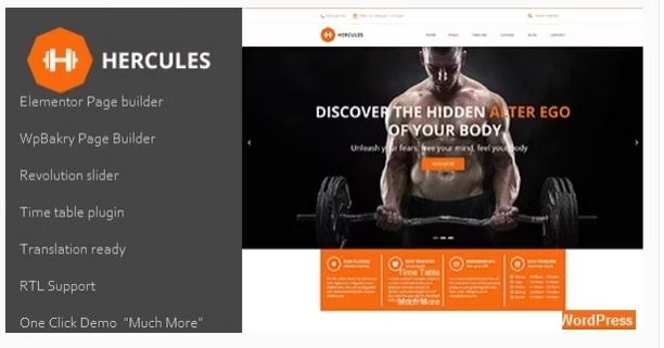 Gym | Gym fitness WordPress Theme | Hercules RTL download