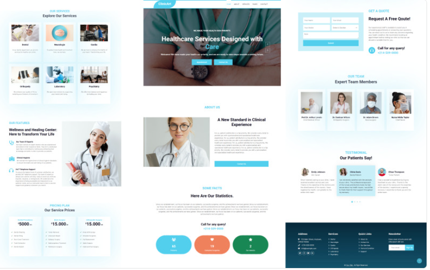 ClinicArt HTML Temlplate - Medical - Doctor - Clinic - Dentist ...
