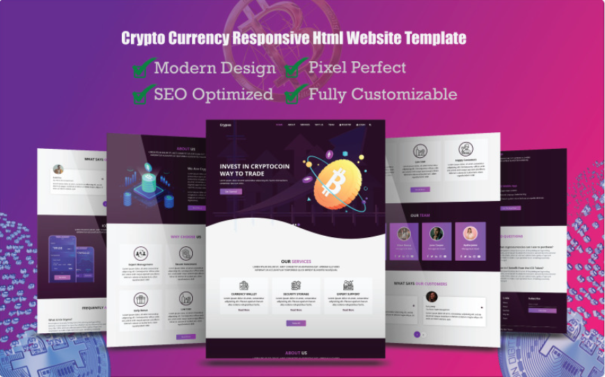 Crypxo - trading & crypto currency HTML responsive website Template ...
