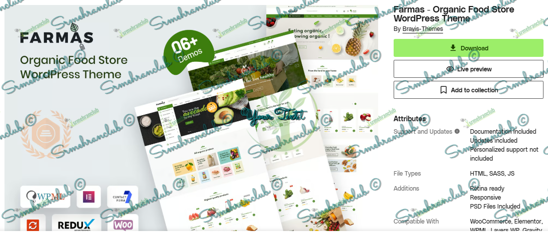 Farmas - Organic Food Store WordPress Theme