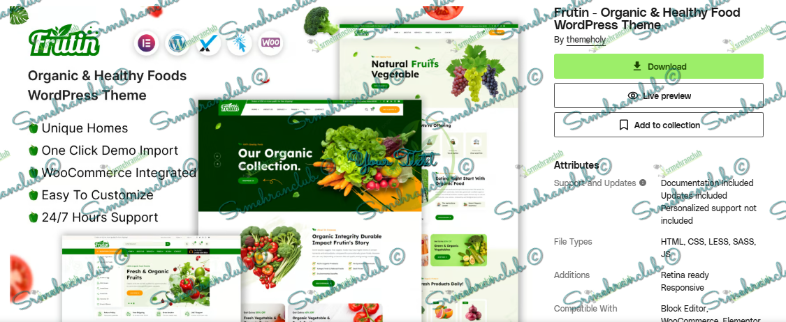 Frutin - Organic & Healthy Food WordPress Theme