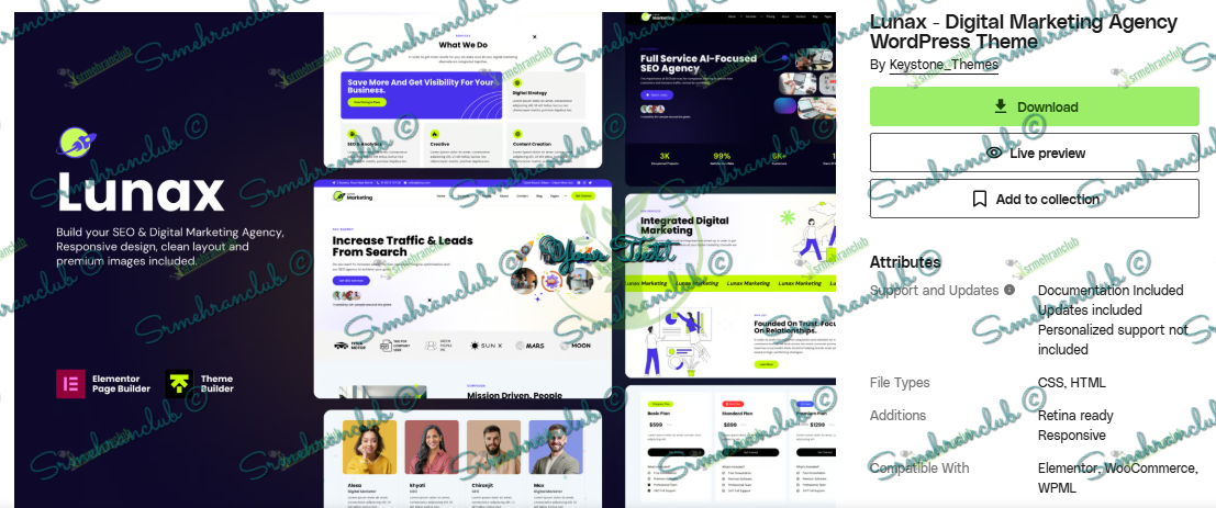 Lunax - Digital Marketing Agency WordPress