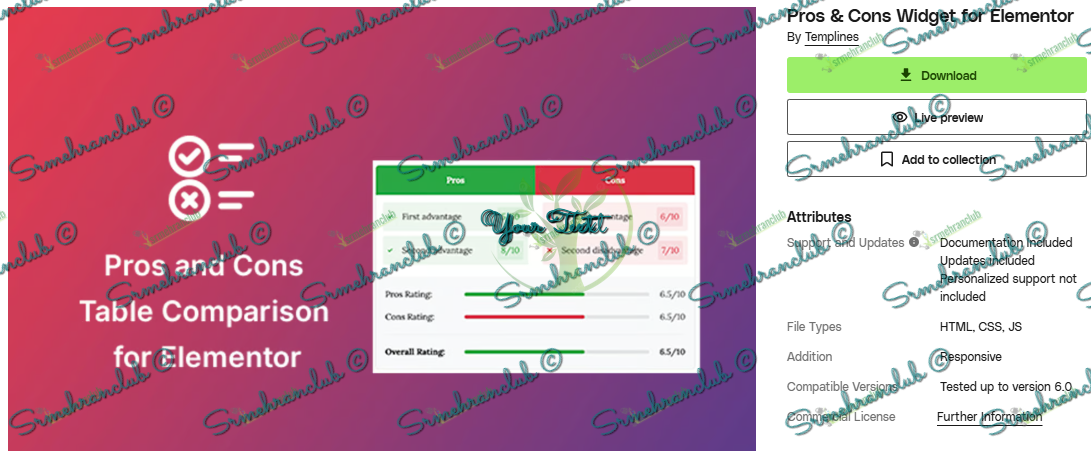 Download Pros & Cons Widget for Elementor