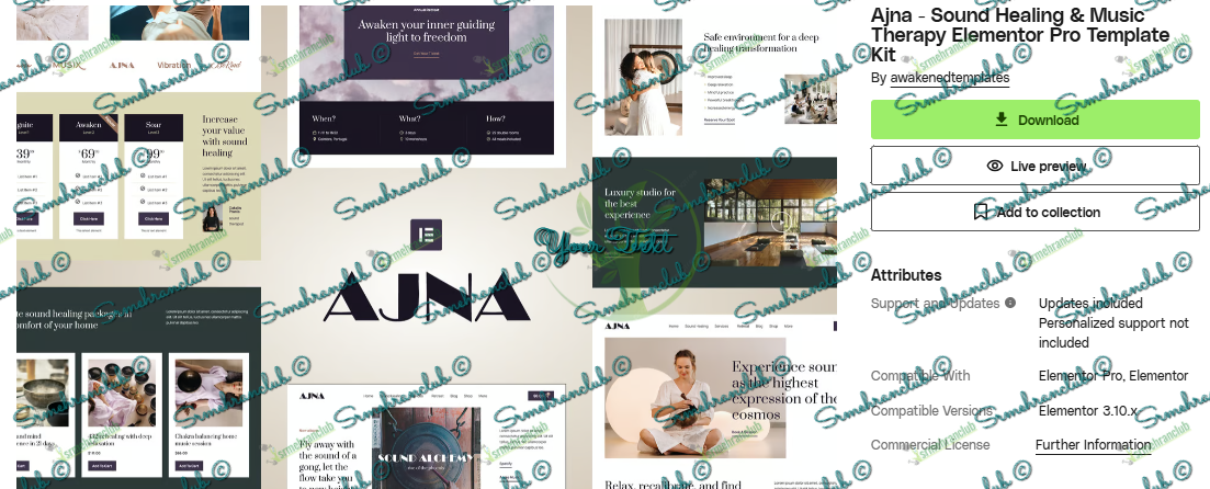 Ajna - Sound Healing & Music Therapy Elementor Pro Template Kit Download