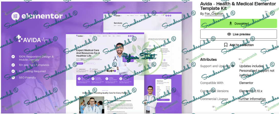 Avida - Health & Medical Elementor Template Kit