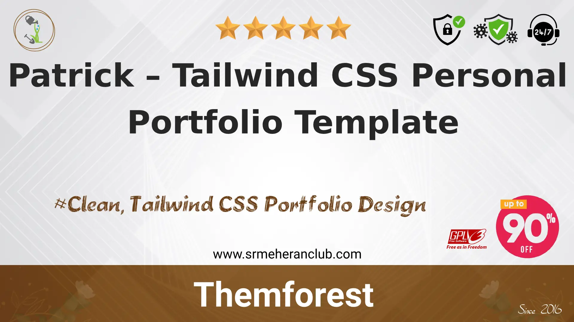 Patrick - Tailwind CSS Personal Portfolio Template
