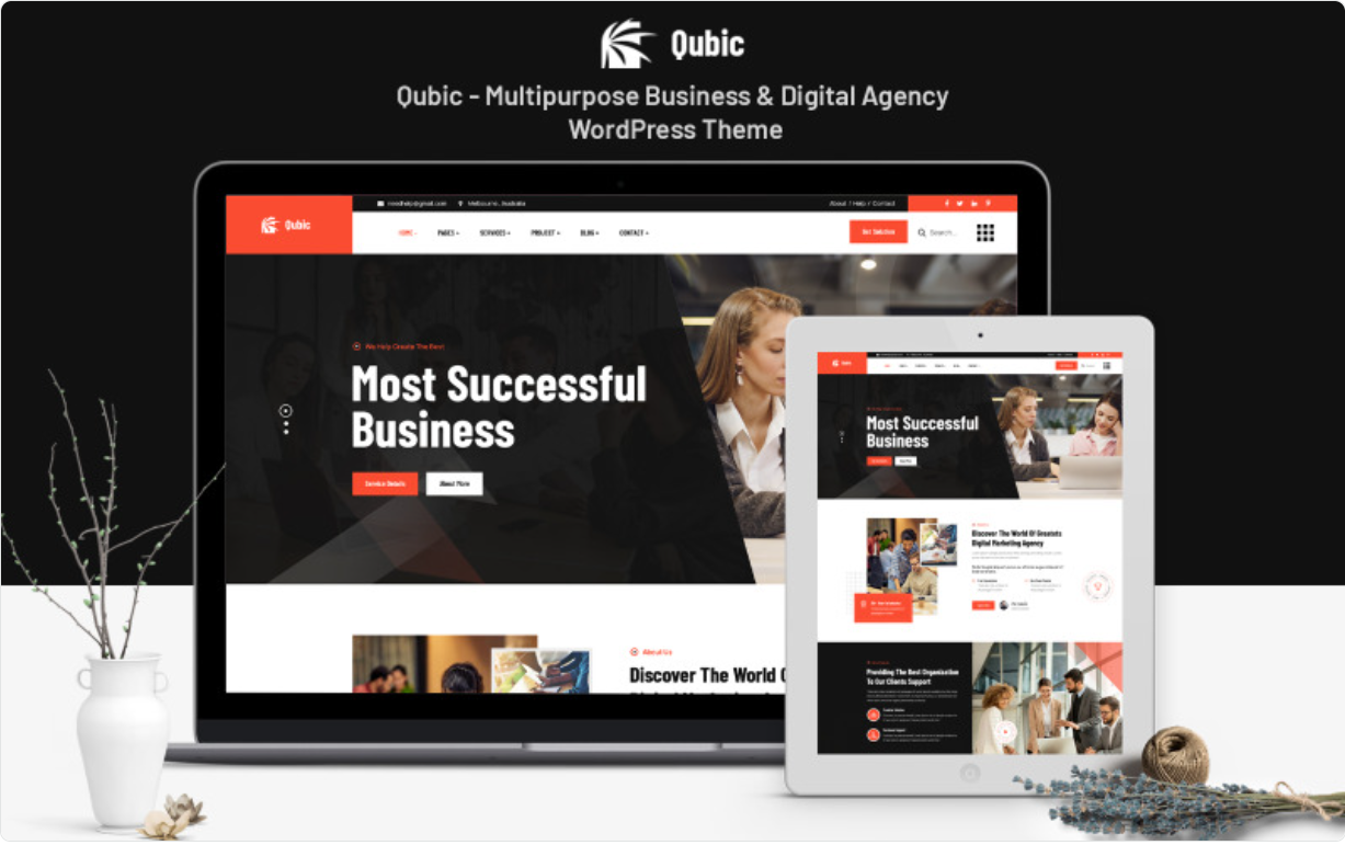 Qubic – Multipurpose Business & Agency WordPress Theme Free Download