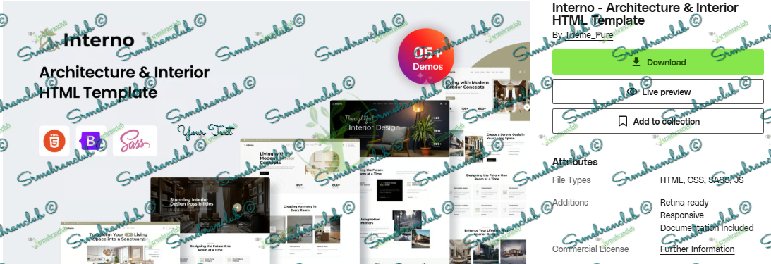 Interno HTML Architecture Interior Template Free Download