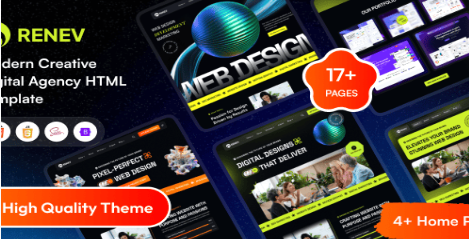 Renev Flask Template – Creative Digital Agency Free Download