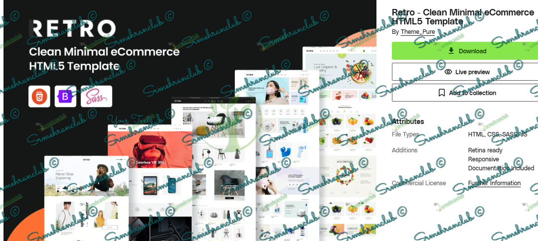 Retro HTML5 Template – Minimal eCommerce Design Free Download