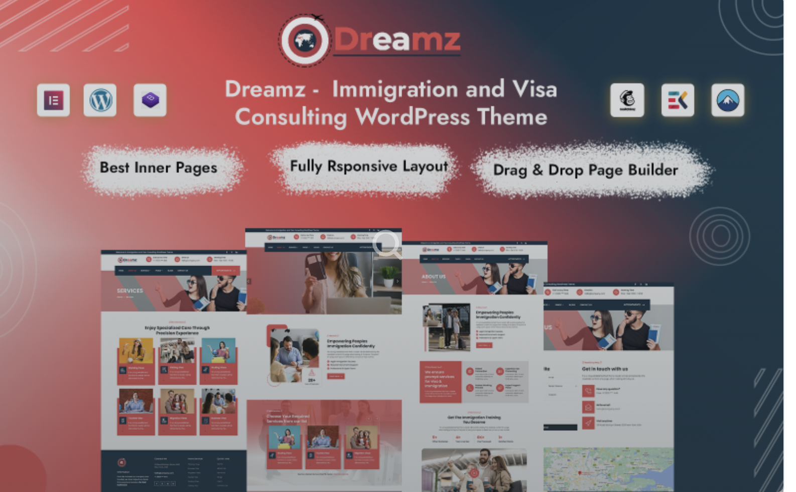 Dreamz Immigration WordPress Theme Free Download | 100% GPL