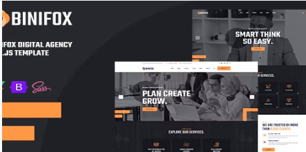 Binifox Vue JS Template – Digital Agency Website Free Download