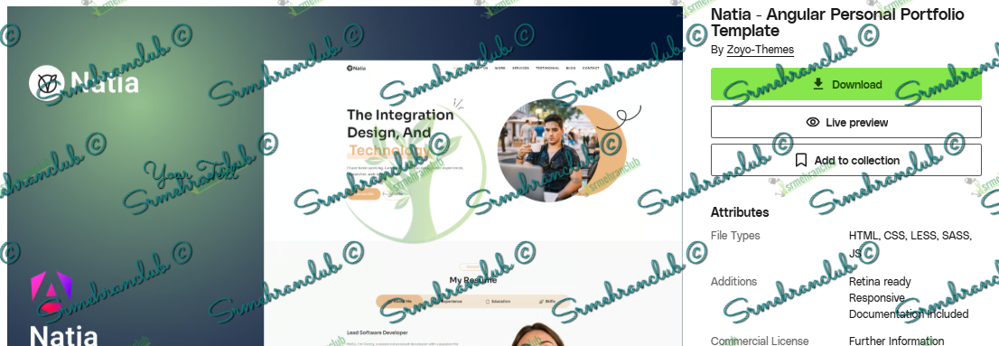 Natia Angular Template Free Download – Personal Portfolio GPL
