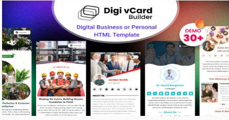 Digi vCard React Template – Personal Resume Free Download