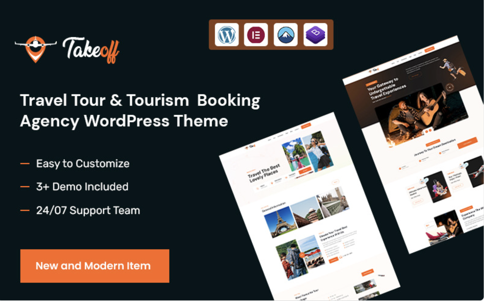Takeoff Travel WordPress Theme Free Download – GPL Licensed