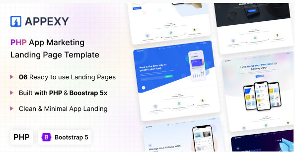 Appexy PHP landing page template free download