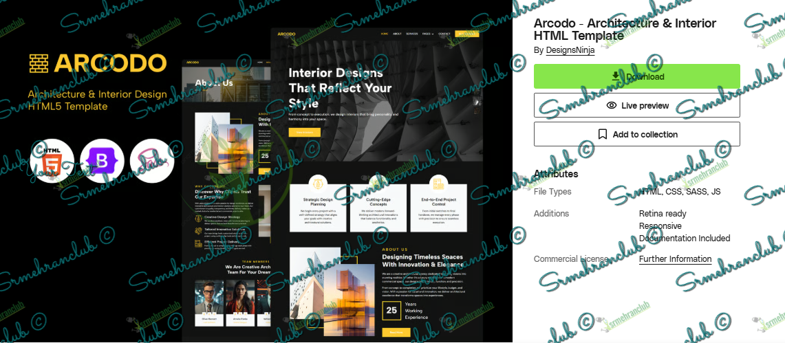 Arcodo Architecture & Interior HTML Template – Free Download