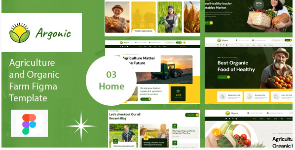 Argonic Agriculture & Organic Figma Template Free Download