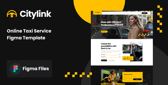 Citylink Taxi Figma Template – GPL Free Download