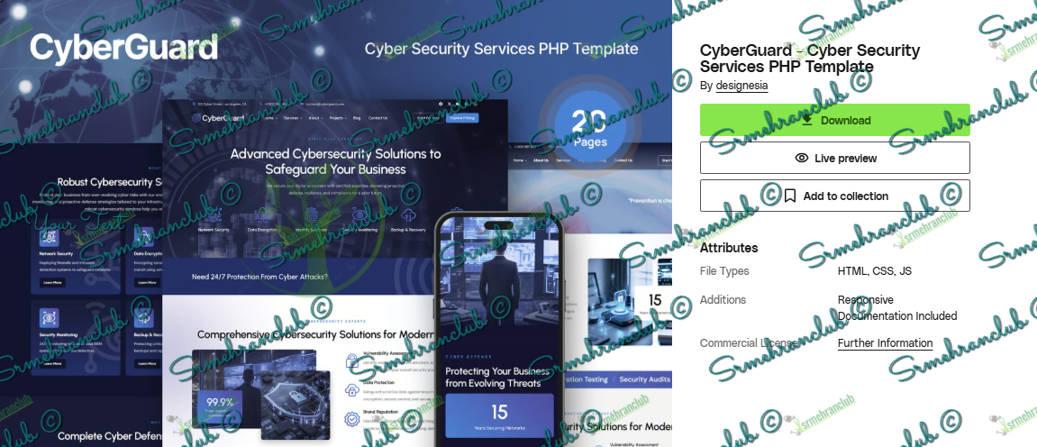 CyberGuard PHP Template – Cyber Security Free Download