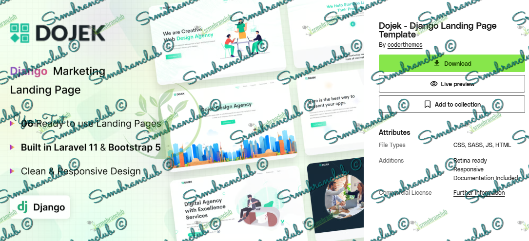 Dojek Django Template – Landing Page Free Download