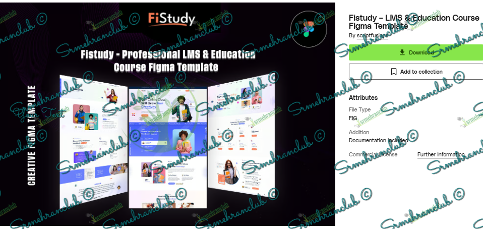 Fistudy LMS & Education Course Figma Template – Free Download